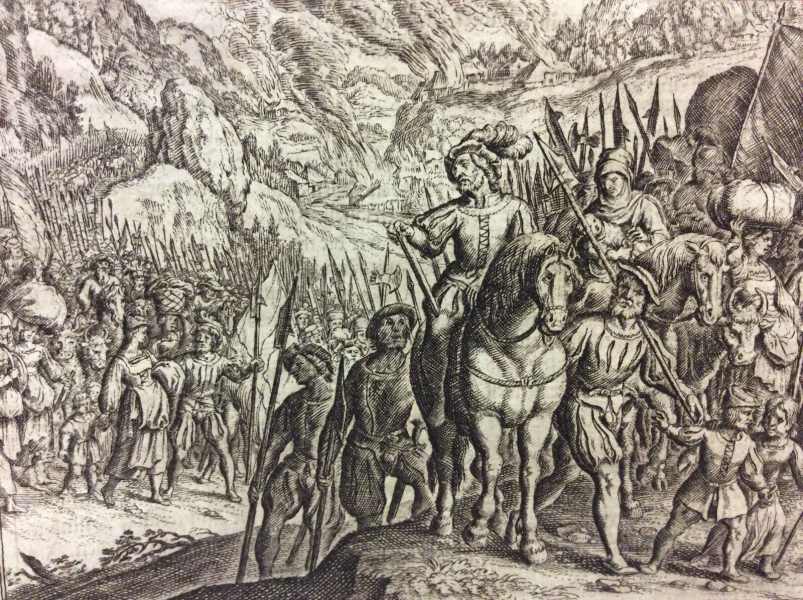 Matthäus Merian (1593 ??1650) March of the Helvetians to Gallia 1630 Suisse