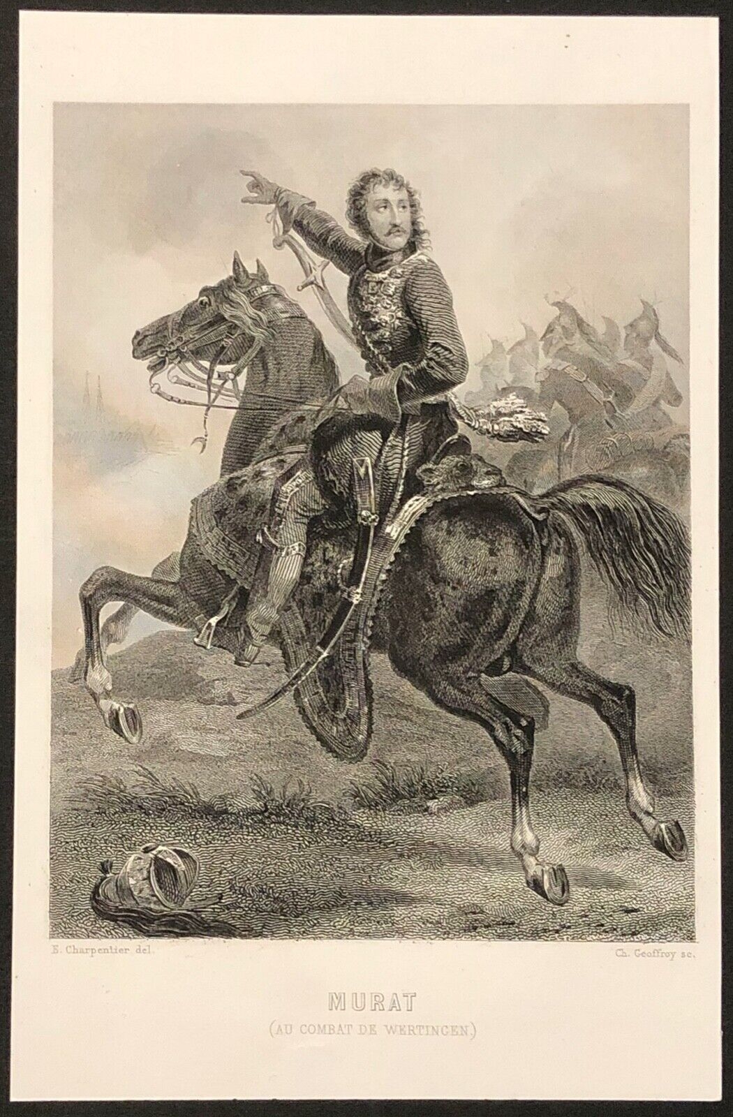 Joachim Murat Roi de Naples maréchal de France Napoléon gravure c 1836 ...