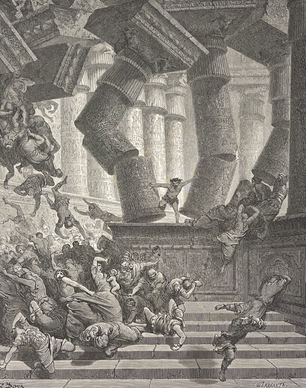 Israël Mort de Samson Gustave Doré gravure de 1874