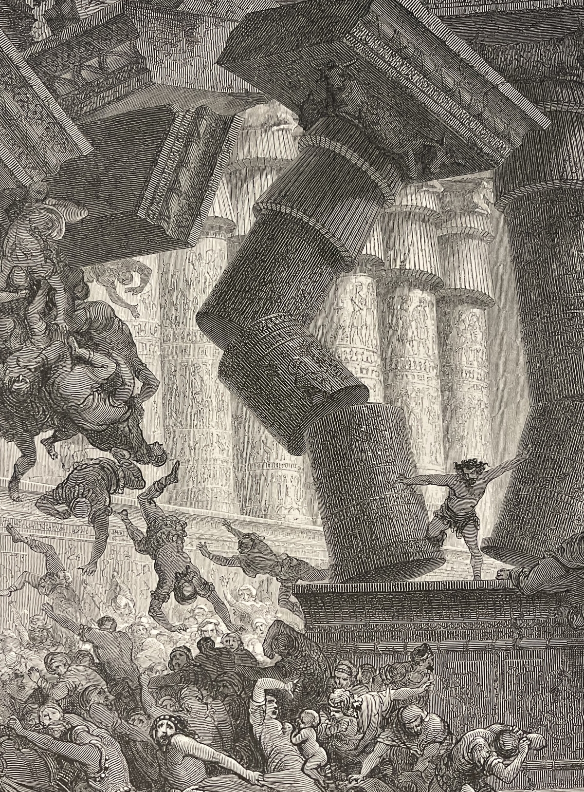 Israël Mort de Samson Gustave Doré gravure de 1874