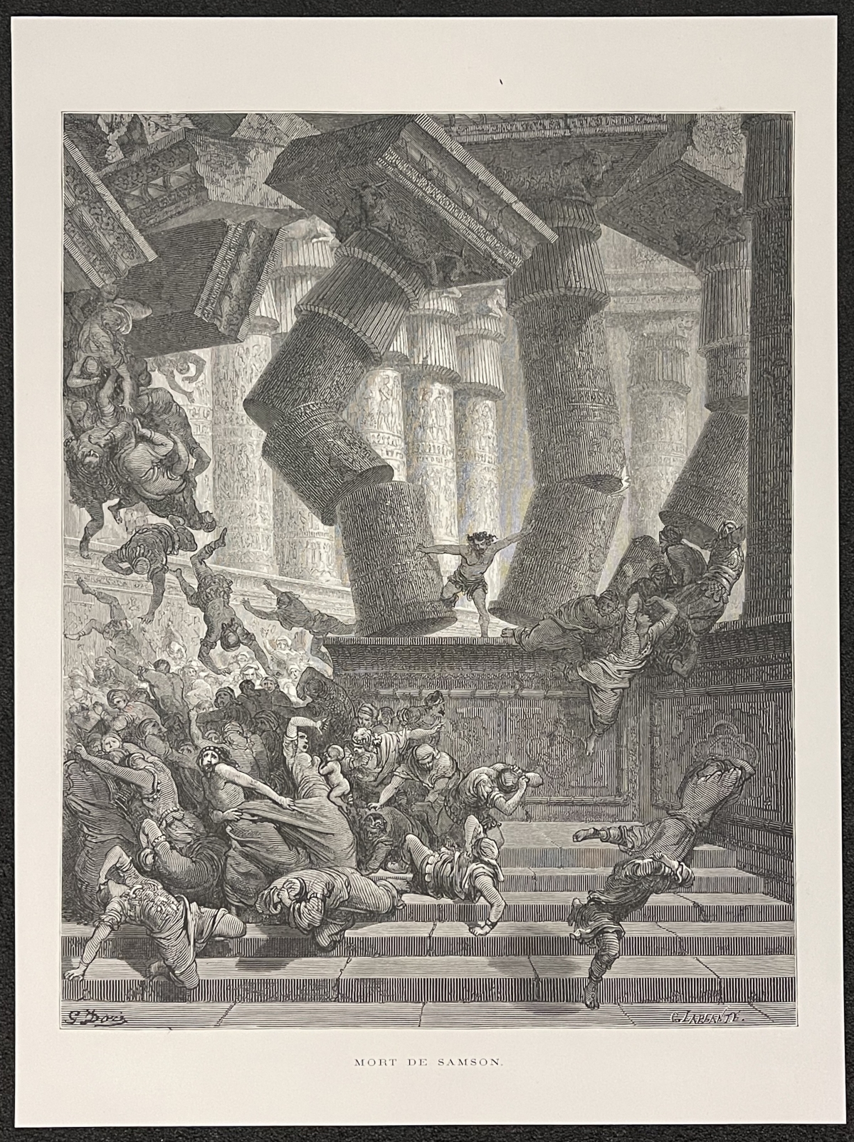 Israël Mort de Samson Gustave Doré gravure de 1874
