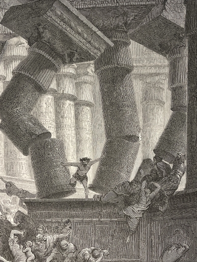 Israël Mort de Samson Gustave Doré gravure de 1874