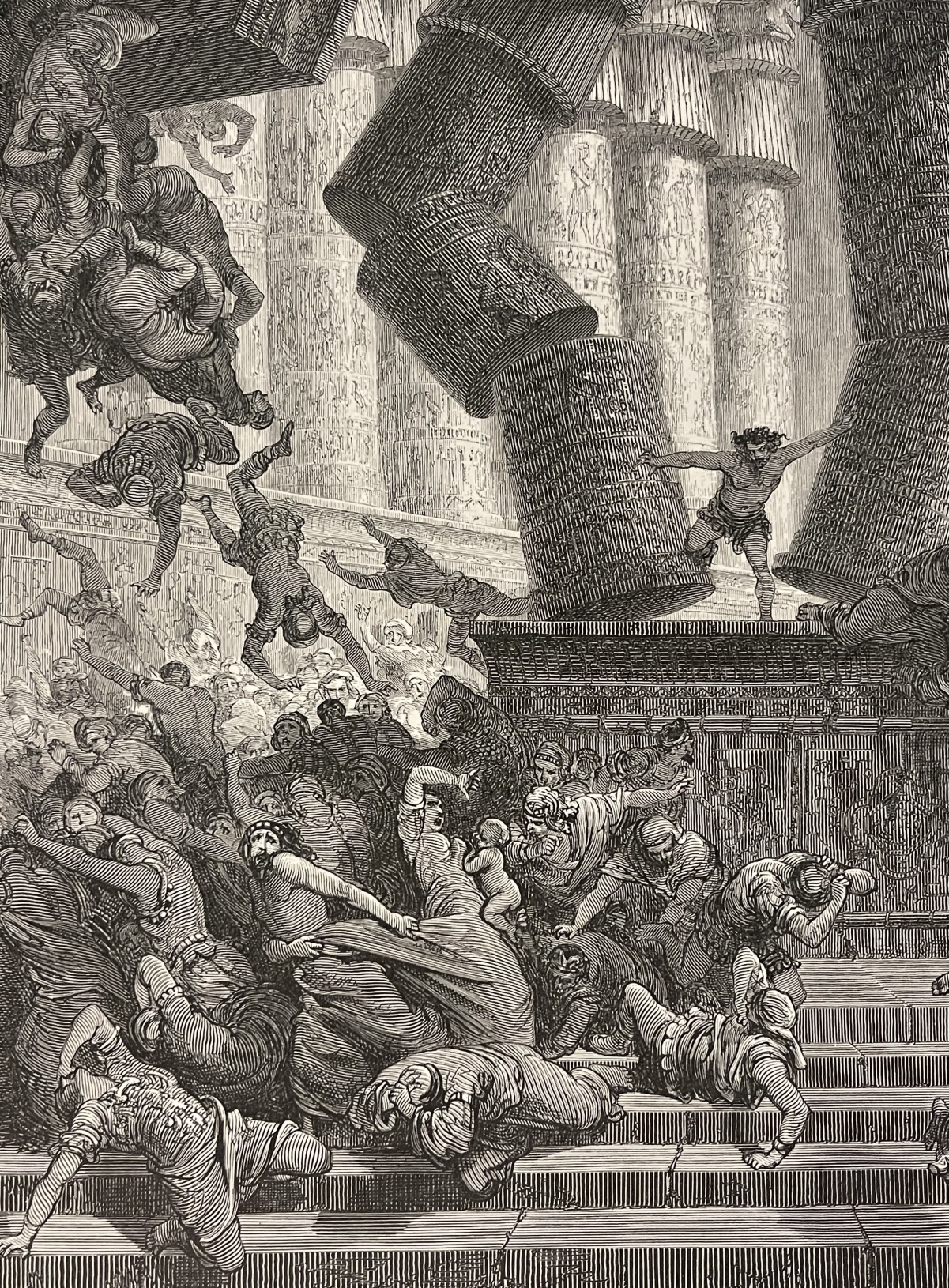 Israël Mort de Samson Gustave Doré gravure de 1874