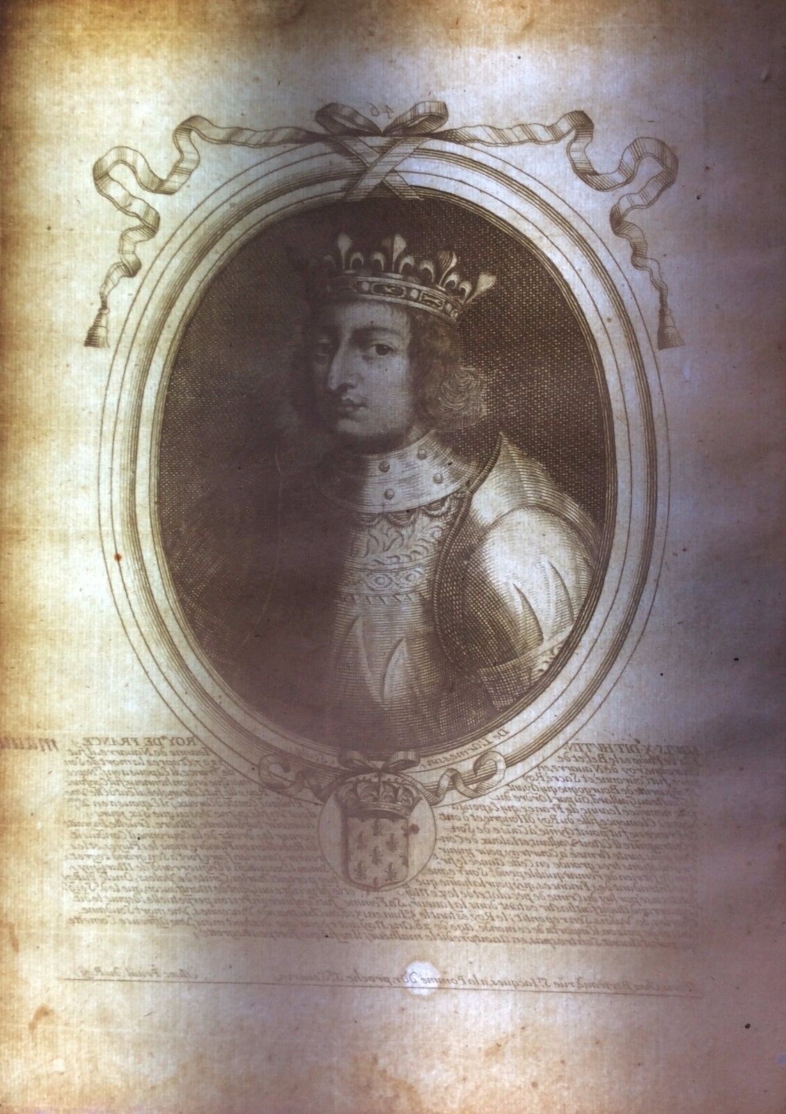 Louis X le Hutin, Roi de France par Nicolas II de Larmessin Circa 1686.